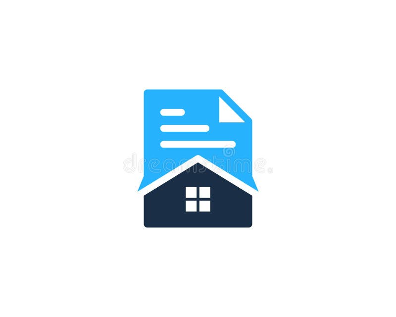 House Home Document Icon Logo Design Element Stock Vector ...