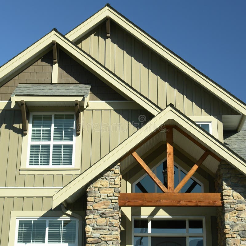 House Home Exterior Details Stock Image - Image of roof, entrance: 6818753