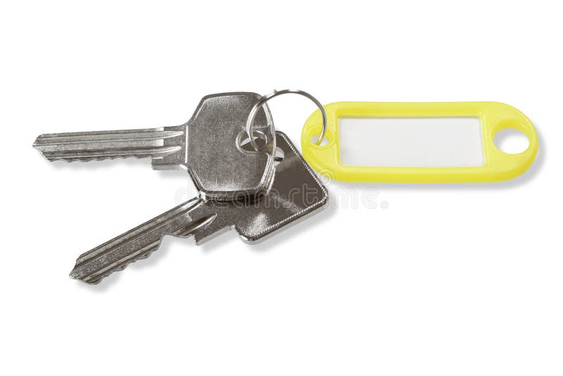 House Home Key Fob with Empty Tag Stock Image - Image of latchkey ...