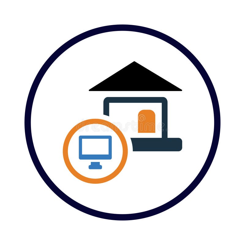House, Home, Monitor, Computer, Digital Home Technology Icon Stock ...