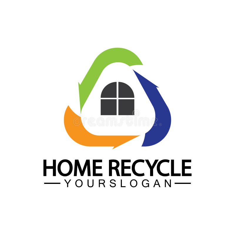 House Home Recycle Logo Icon Vector Illustration Design Stock Vector ...