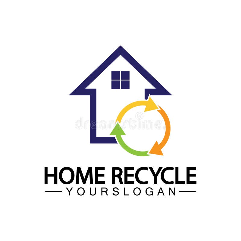 House Home Recycle Logo Icon Vector Illustration Design Stock Vector ...