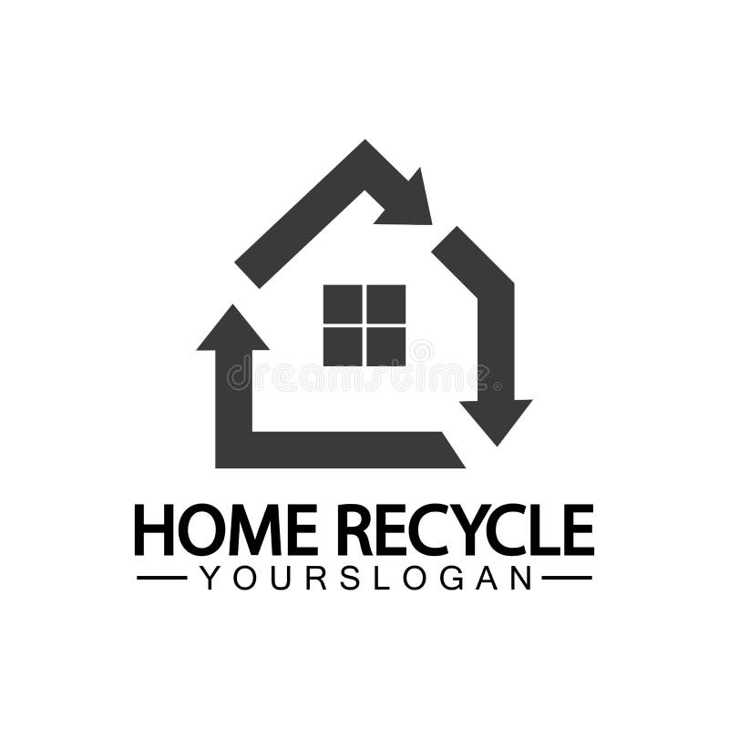House Home Recycle Logo Icon Vector Illustration Design Stock Vector ...