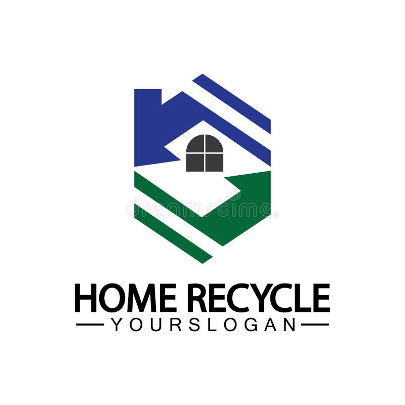 House Home Recycle Logo Icon Vector Illustration Design Stock Vector ...