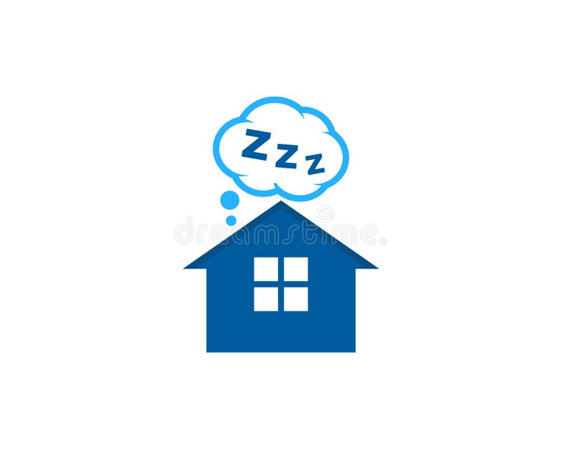 House Home Sleep Icon Logo Design Element Stock Vector - Illustration ...