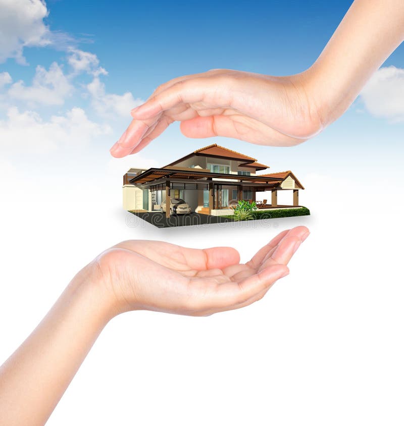 House in human hands stock photo. Image of house, building - 29378962