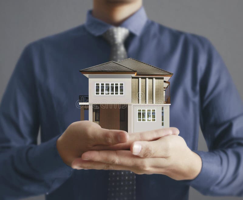 House in human hands stock photo. Image of conceptual - 19763442