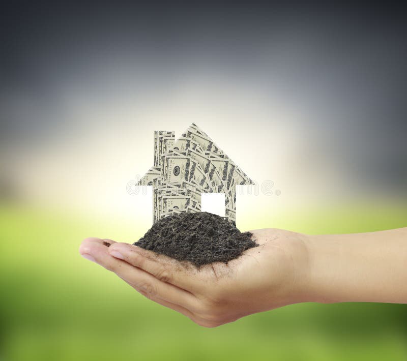 House in human hands stock image. Image of apartment - 72692599