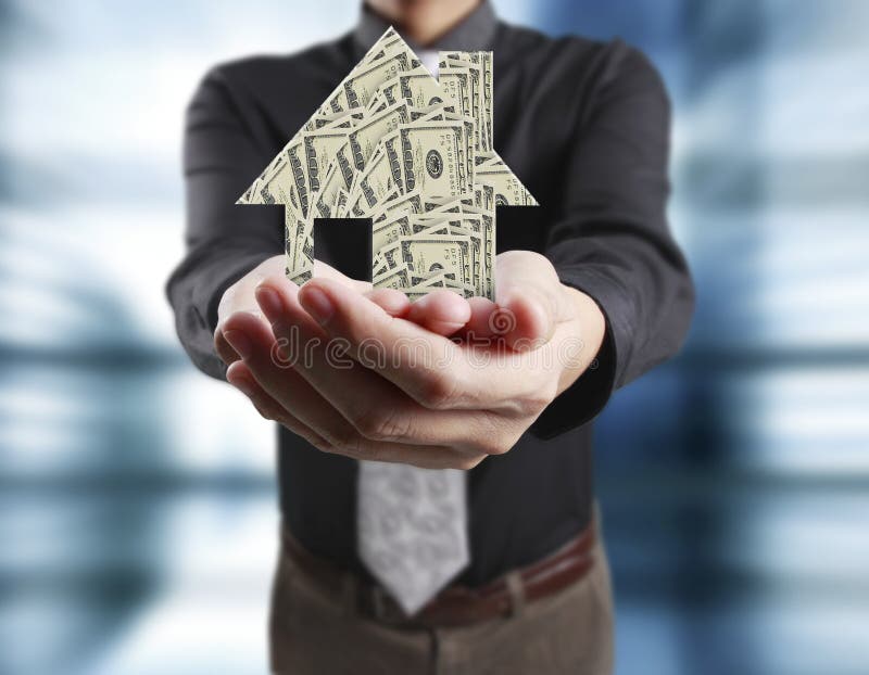 House in human hands stock illustration. Illustration of invest - 72696103