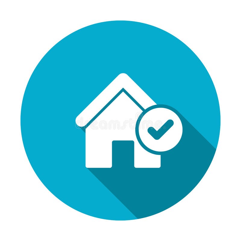 House Icon with Check Sign. House Icon and Approved, Confirm, Done ...