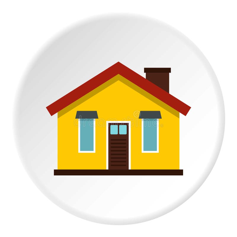 House icon circle stock vector. Illustration of building - 108598753