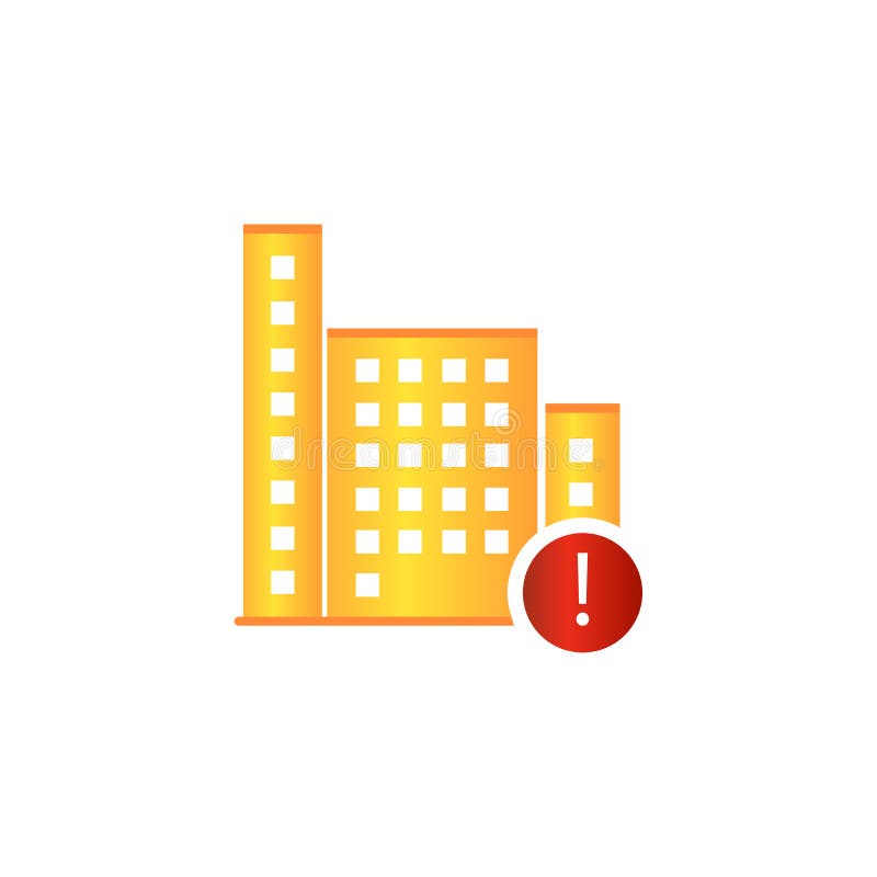 House Icon, Dangerous Building Concept, Vector Illustration Stock ...