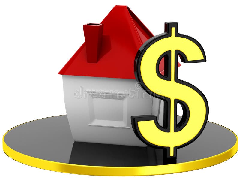 House Icon with Dollar Sign Stock Illustration - Illustration of agent ...