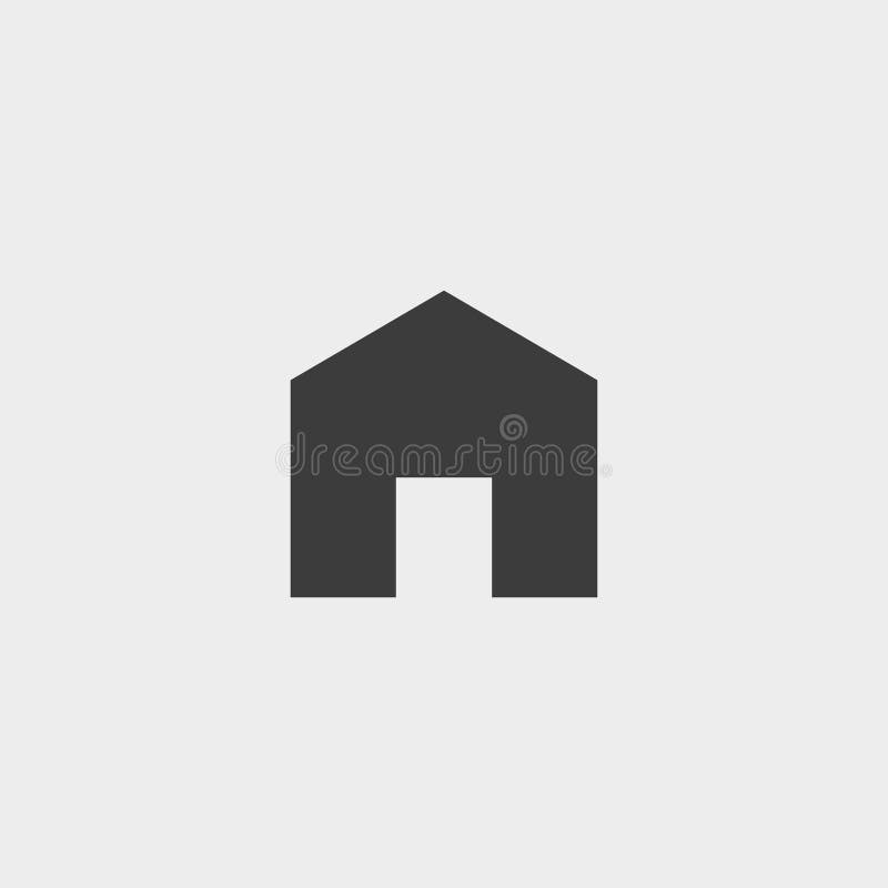 House Icon in a Flat Design in Black Color. Vector Illustration Eps10 ...