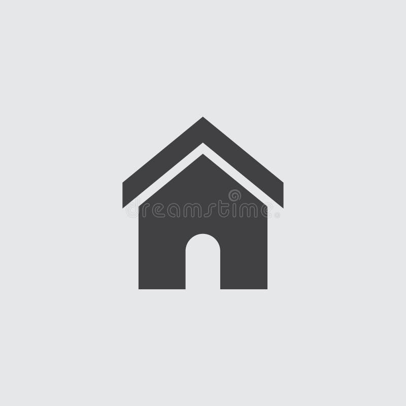 House Icon in a Flat Design in Black Color. Vector Illustration Eps10 ...