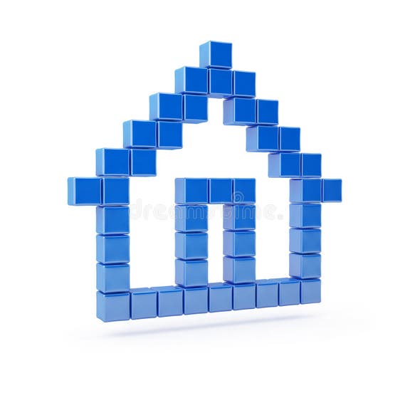 House icon stock illustration. Illustration of pixelated - 43298509