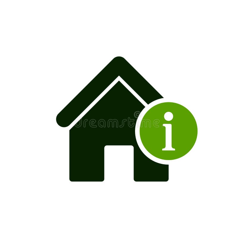 House Icon with Information Sign. House Icon and about, Faq, Help, Hint ... House Icon with Information Sign. House Icon and about, Faq, Help, Hint ...