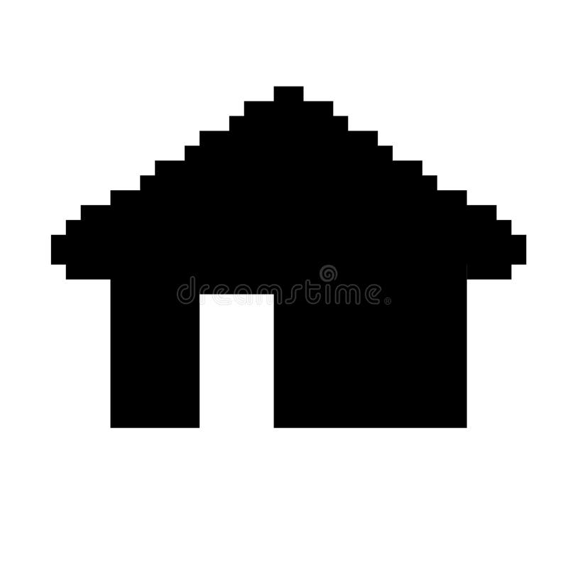 House Icon Pixel Art Simple Design. Stock Illustration - Illustration ...
