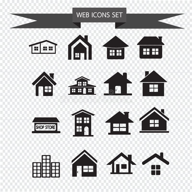 House Icon Real Estate Set for Website Stock Vector - Illustration of ...