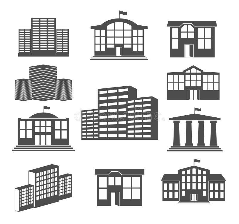 Home House Building Residence Bank Apartment Townhome Icon Stock Vector ...
