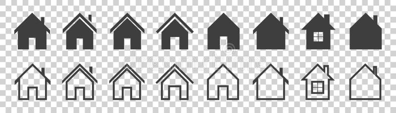 House Icon Set. Home Vector Illustration Sign Stock Vector ...