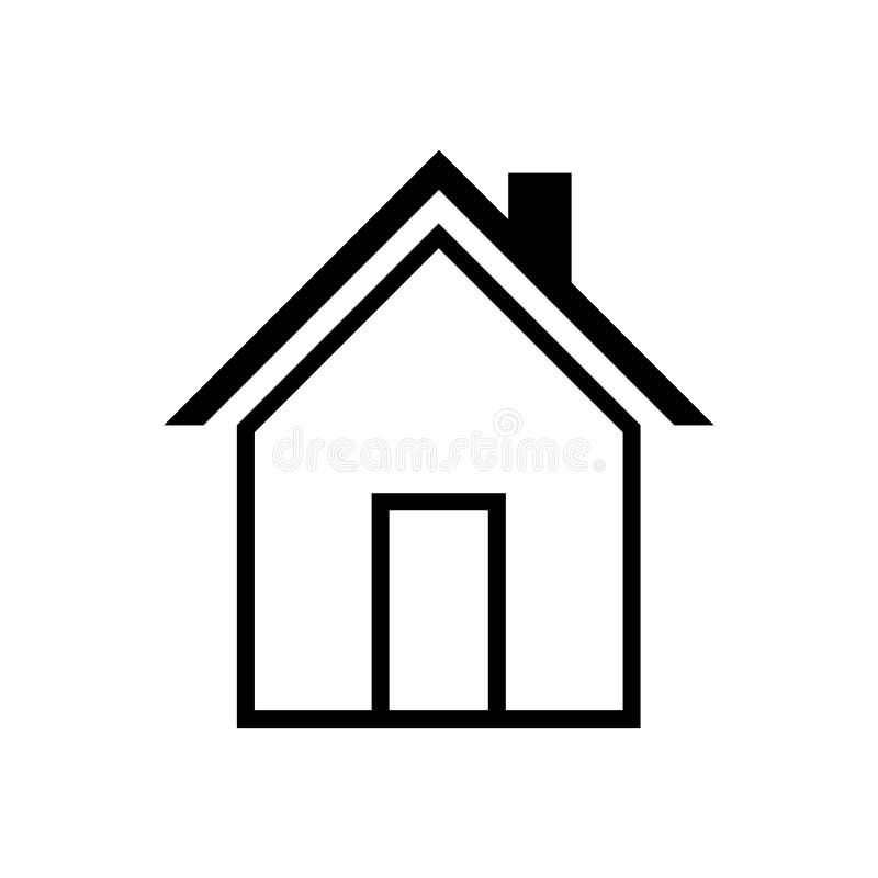House Icon Vector Simple Flat Logo Symbol Stock Vector - Illustration ...