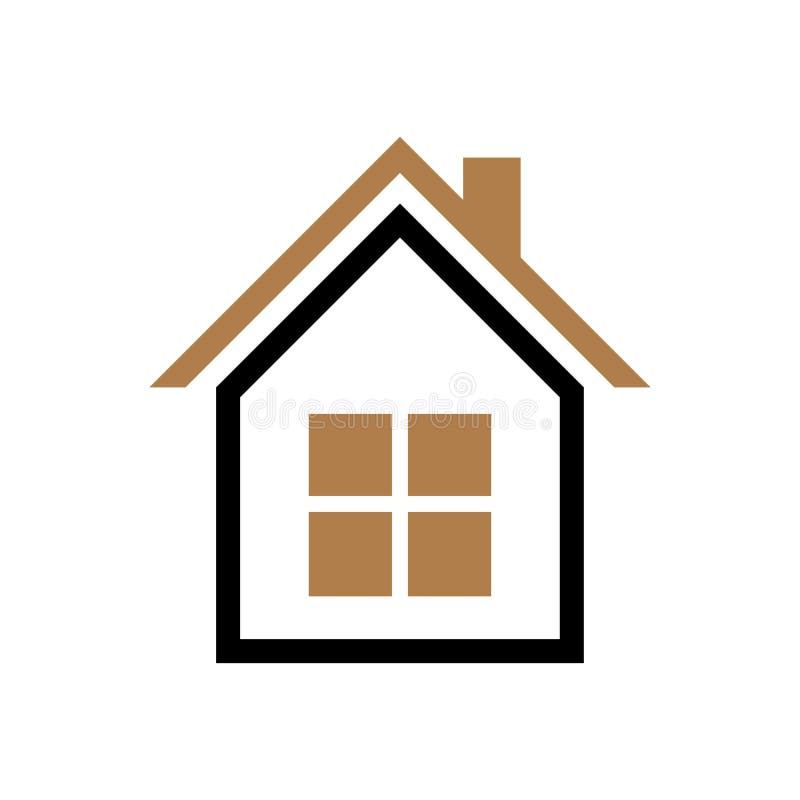 House Icon Vector Simple Flat Logo Symbol Stock Vector - Illustration ...