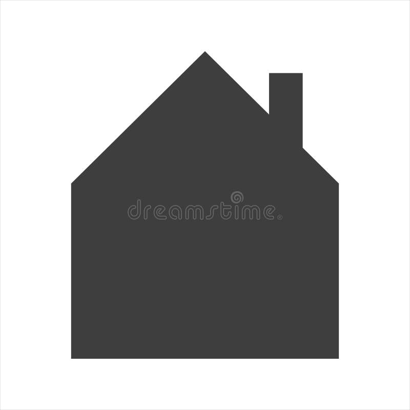 House Icon on White Isolate Stock Vector - Illustration of construction ...
