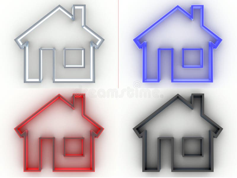House icons stock illustration. Illustration of colored - 9041408