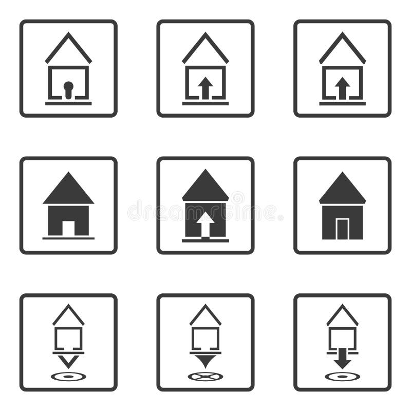 House icons. stock vector. Illustration of exterior, front - 89354038