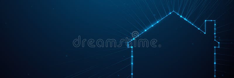 House Icons Form Lines, Triangles, and Particle Style Designs ...