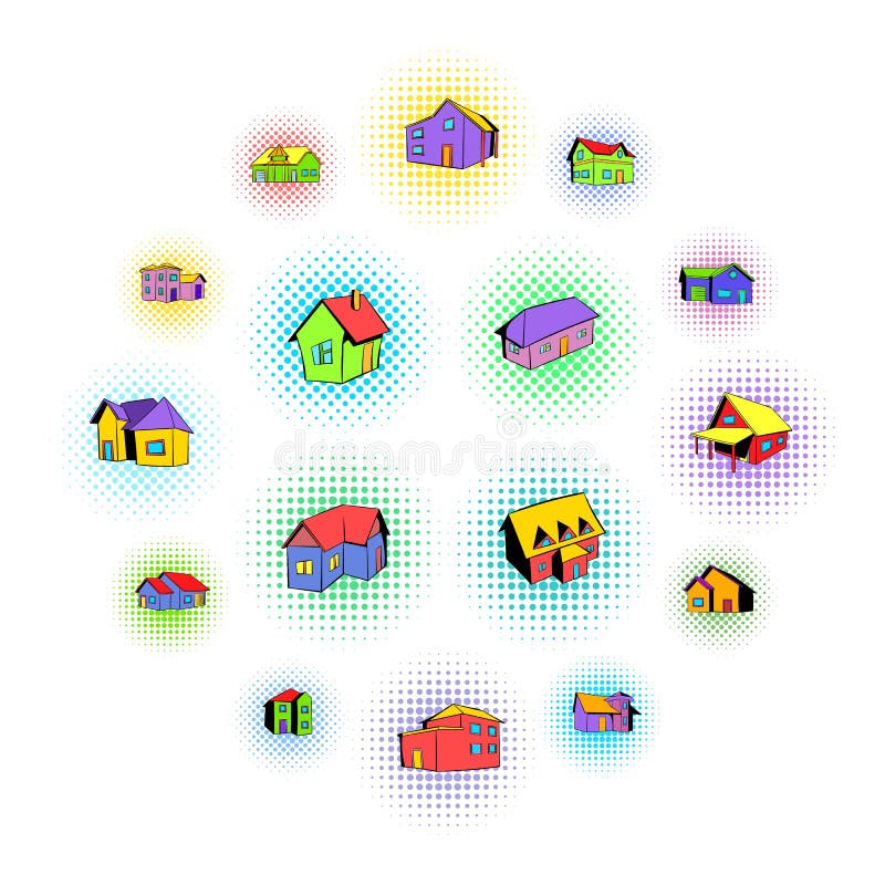 House comics stock vector. Illustration of building, lamp - 26332763