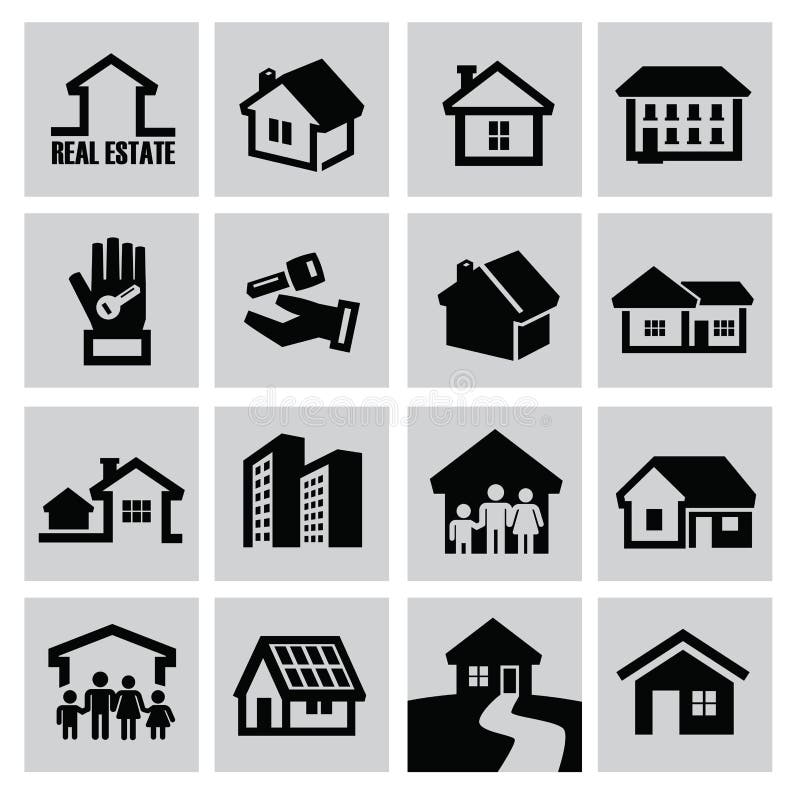 House icons stock vector. Illustration of contour, collection - 34037595