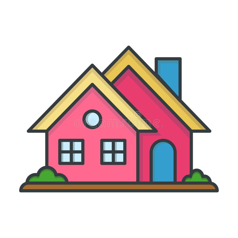 House Icons Vector on Trendy Design Stock Illustration - Illustration ...