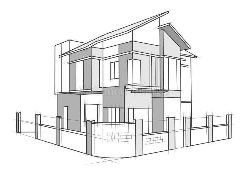 Postmodern Facade Drawing Easy