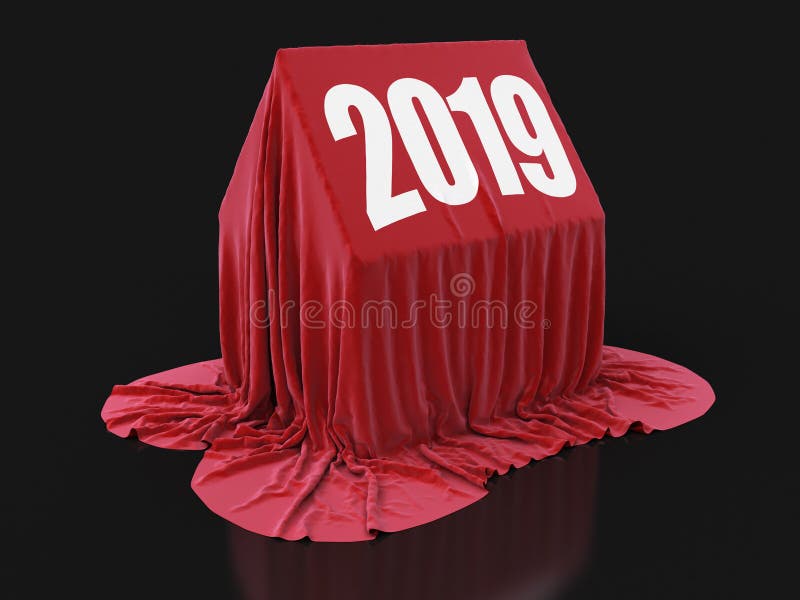 2019 House. Image with Clipping Path Stock Illustration - Illustration ...