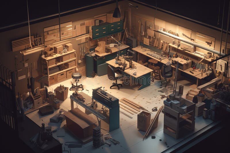 House Improvement DIY Concept. Rear View of Men Doing Construction ...