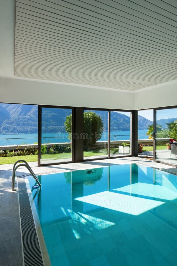 House, Indoor Swimming Pool Stock Image - Image of clean, water: 68091553
