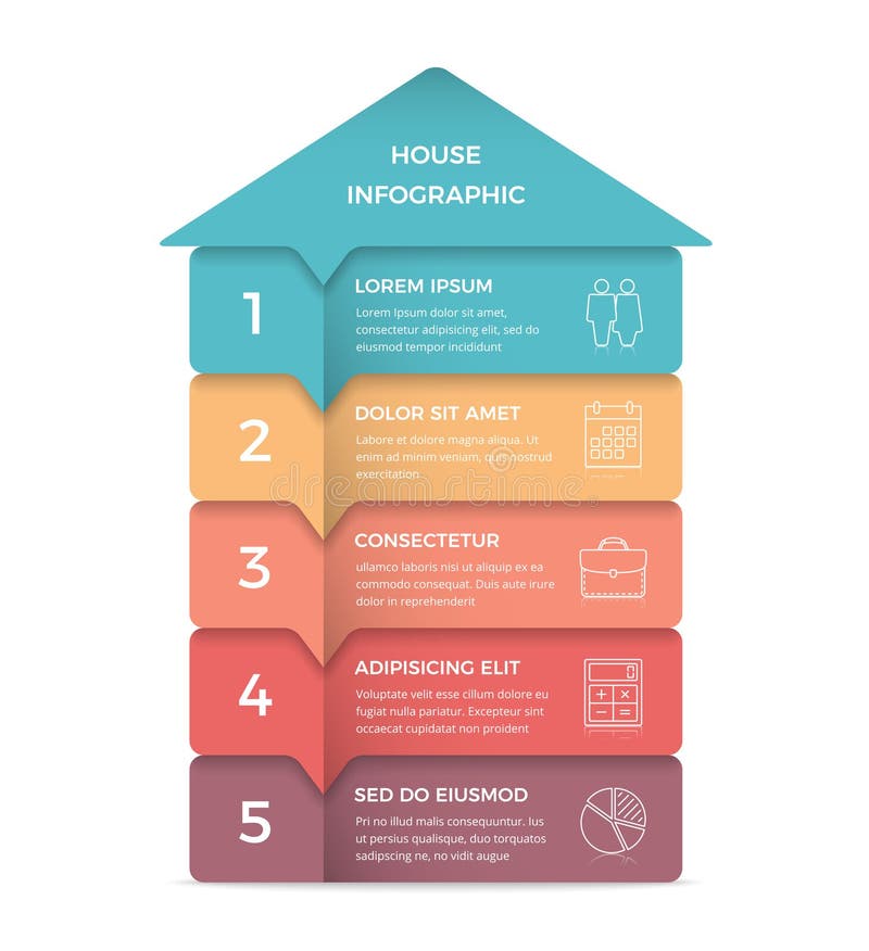 House - Infographic Template Stock Vector - Illustration of text ...
