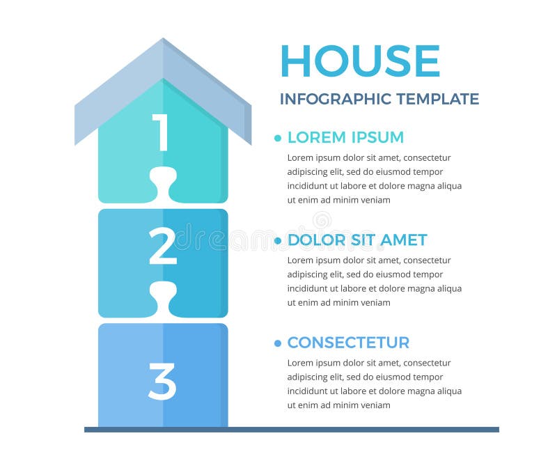 House - Infographic Template Stock Vector - Illustration of real, home ...