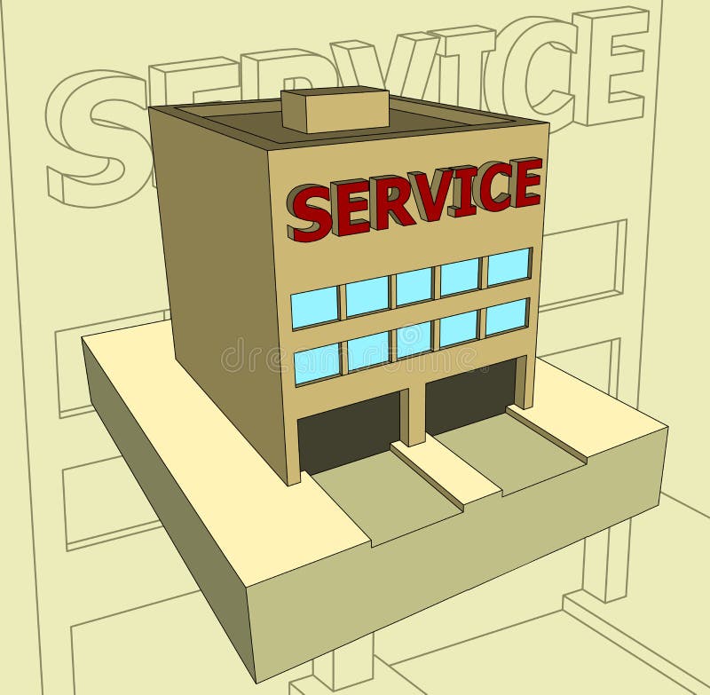 House with an Inscription Service Stock Vector - Illustration of ...