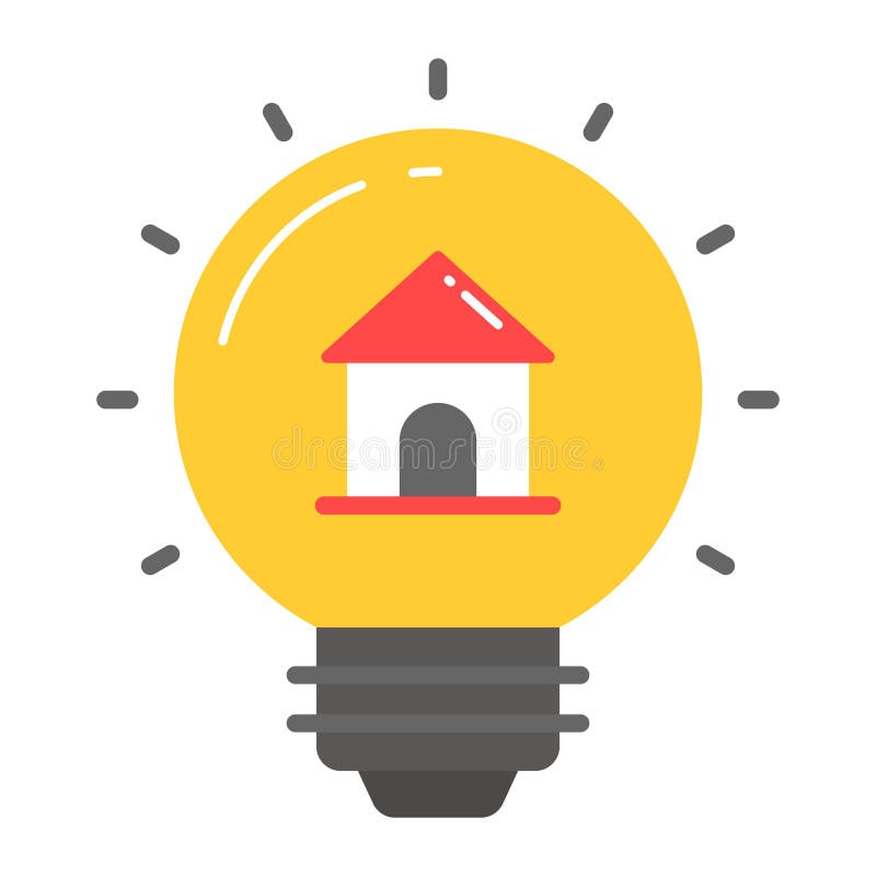 Bulb House Icon Inside Vector Stock Illustrations – 176 Bulb House Icon ...
