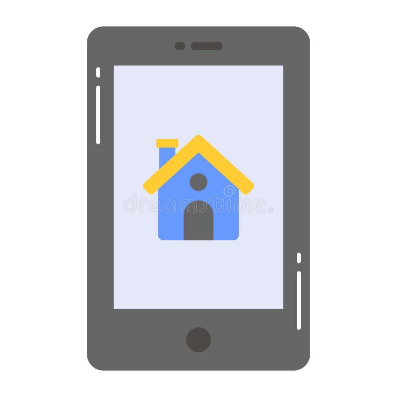 House Inside Mobile Vector of Home Application in Editable Style Stock ...