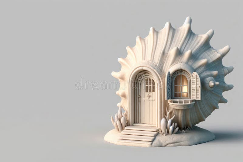 A House Inside a Shell. Space for Text. Stock Photo - Image of fantasy ...