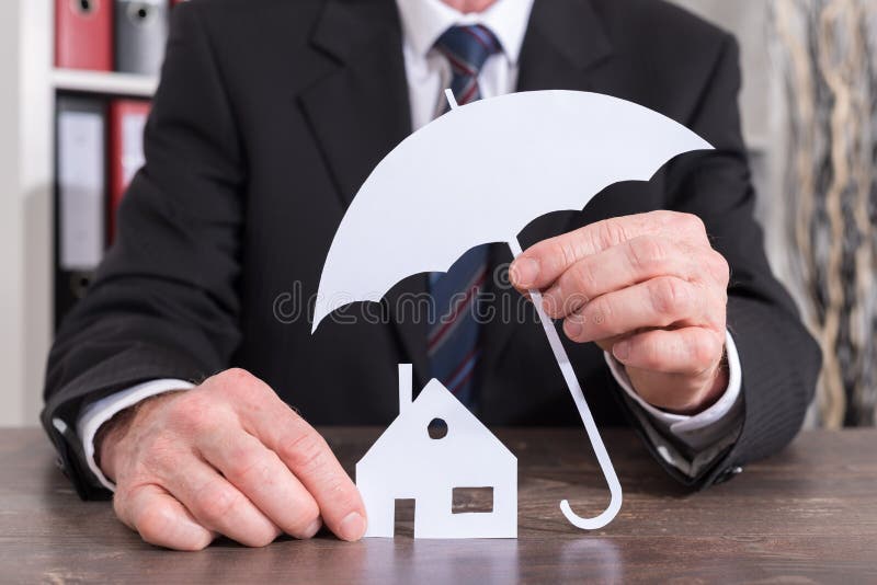 House insurance concept stock photo. Image of house, businessman - 76275936
