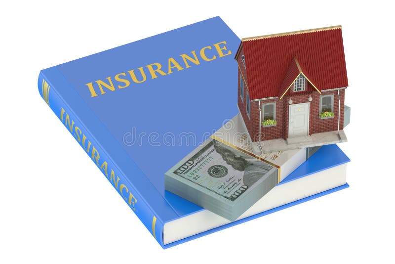 3D House Insurance Concept Covered Blue Fabric Stock Illustration ...
