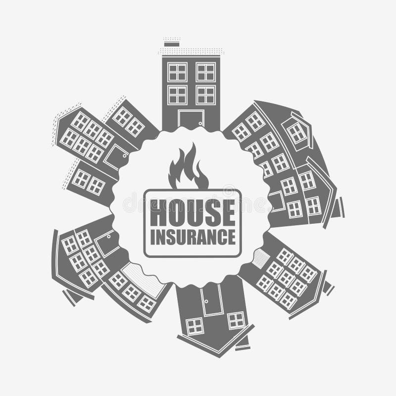 House insurance design stock illustration. Illustration of element ...
