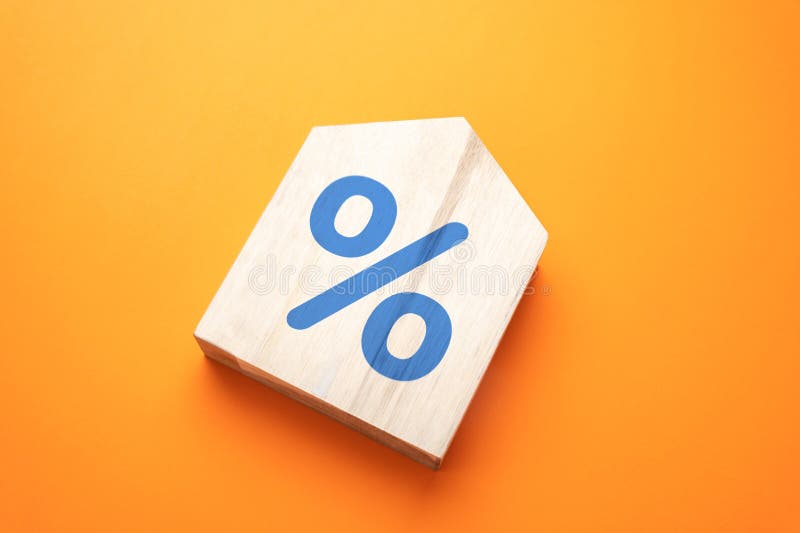 House and Interest Rate Symbol. Buying a Home in Credit Stock Image ...