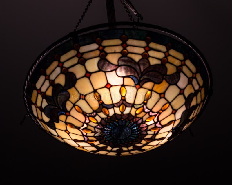 View of an Artistic Light Fixture in a House Interior Stock Photo ...
