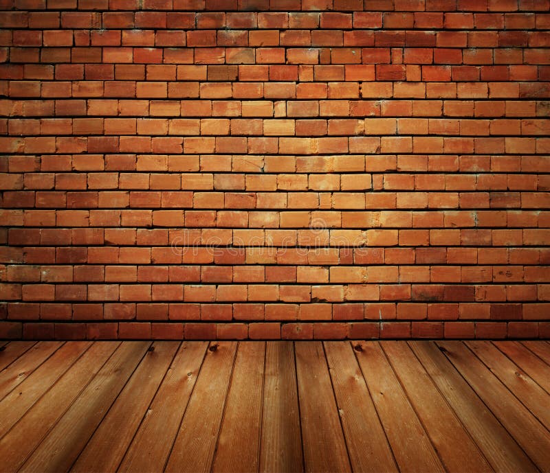 House Interior Brick and Wood Grunge Texture Stock Image - Image of ...
